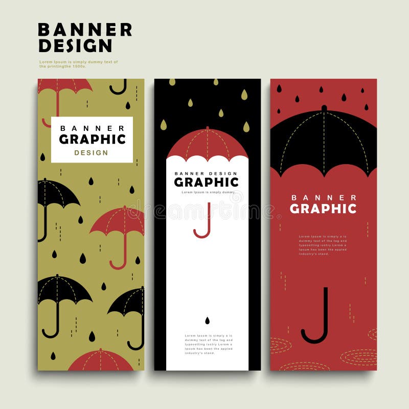Rainy day banner template stock illustration. Illustration of design ...