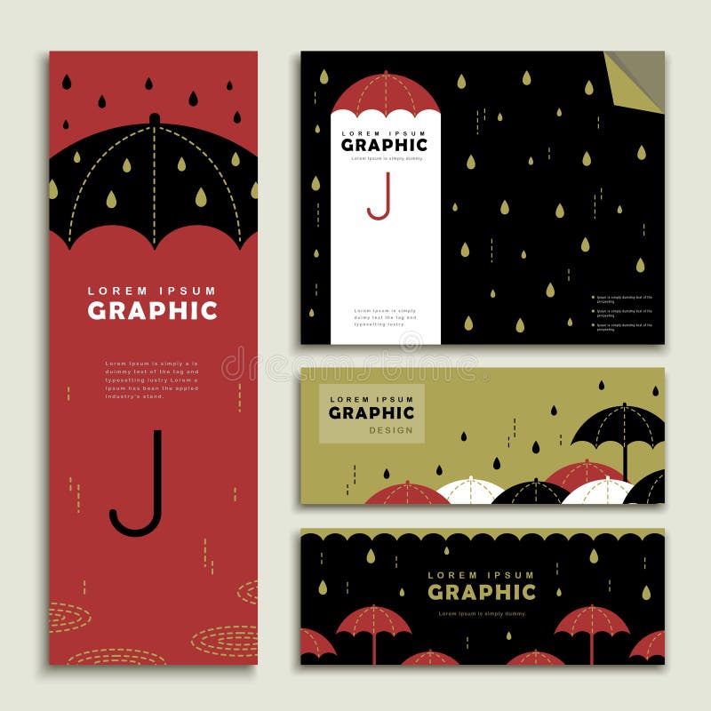 Rainy day banner template stock illustration. Illustration of form ...
