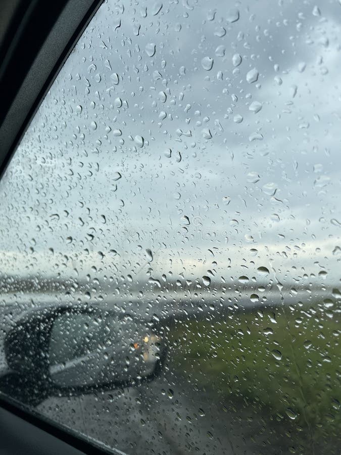 Rainy day in the car stock photo. Image of winter, chilling - 275007404