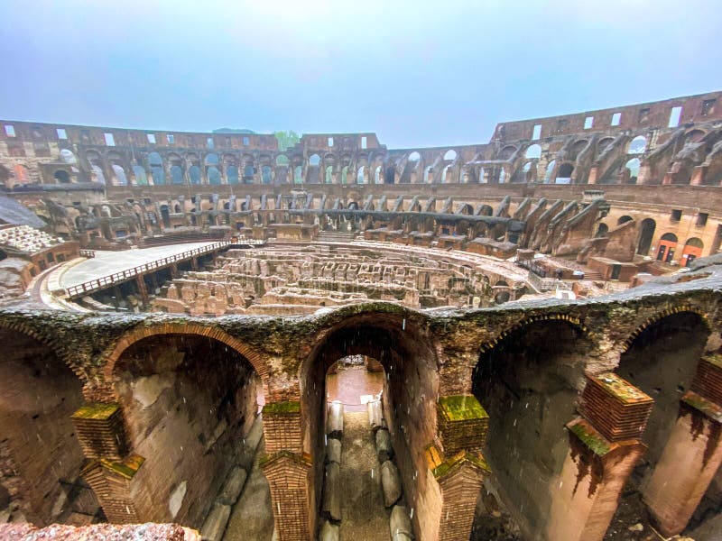 Rainy Day in Colosseum in Rome Stock Photo - Image of colosseum, temple ...