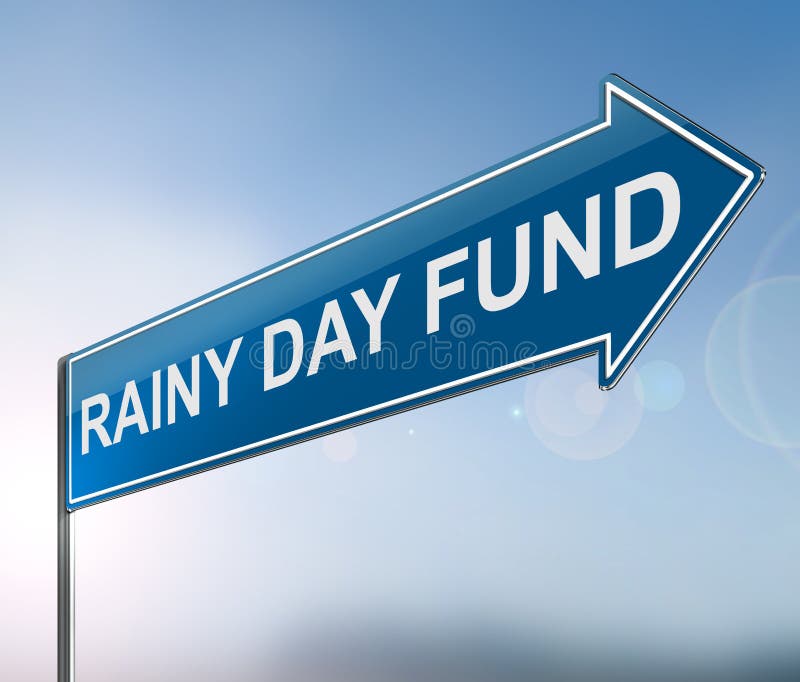 Rainy day fund concept. stock illustration. Illustration of graphic ...