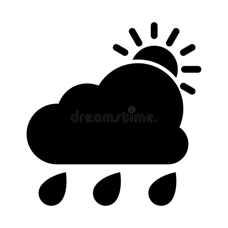 Rainy Day Icon in Dualtone Style Stock Vector - Illustration of rainy ...
