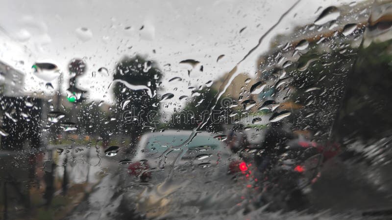 Rainy day inside a car stock image. Image of nature - 222407467
