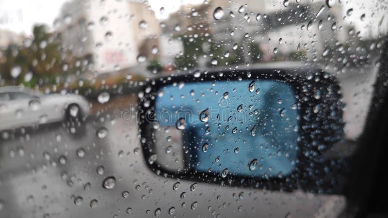 Rainy day inside a car stock photo. Image of bubble - 222407452