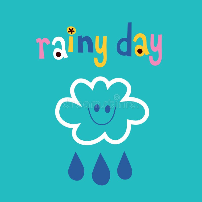 Rainy day stock vector. Illustration of clouds, decorative - 78406561