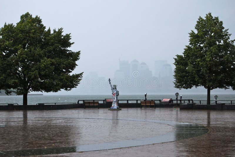 Rainy Day in New York City stock photo. Image of embrace - 127145062