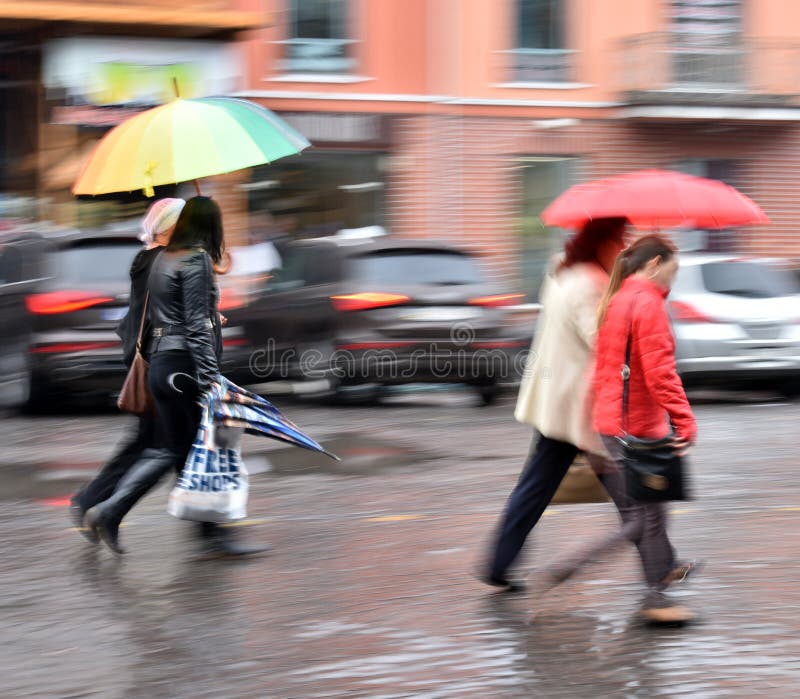 Rainy day stock image. Image of season, movement, style - 61090465