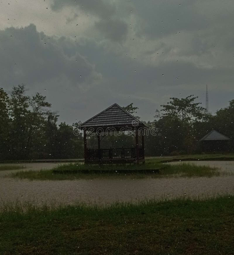 Rainy Day at Riau University Stock Image - Image of rainy, estate ...