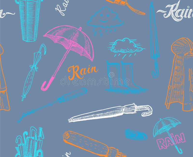 Rainy day stock vector. Illustration of season, rain - 34094935