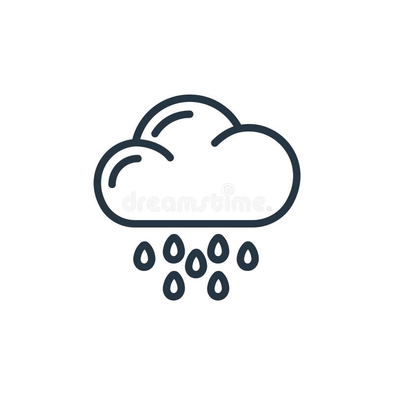 Rainy Day Vector Icon. Rainy Day Editable Stroke. Rainy Day Linear ...