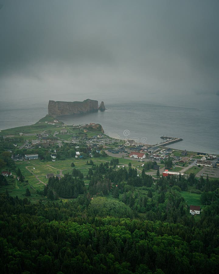 Rainy Day View from the Plateforme VitrÃ©e Suspendue, PercÃ©, Quebec ...