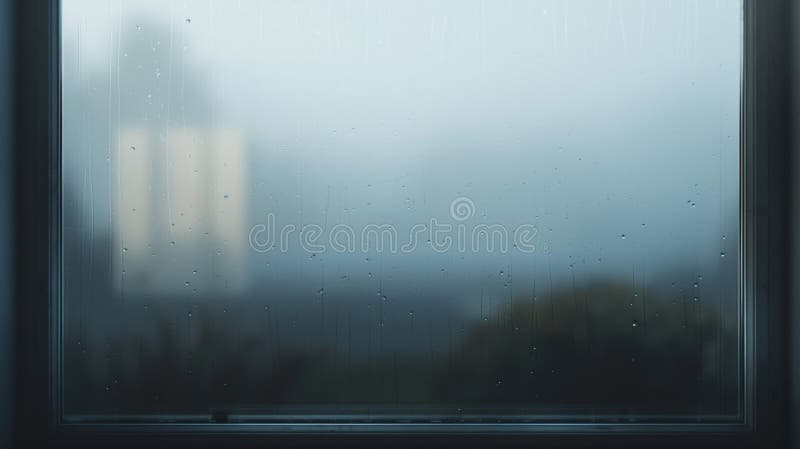 Rainy Day View through a Window Stock Photo - Image of home, mist ...