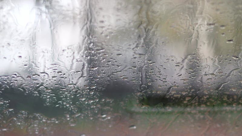 Rainy Day Window Blur Background Video Stock Footage - Video of weather ...