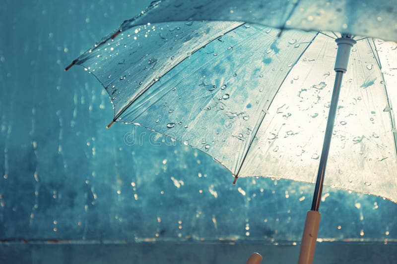 Rainy Elegance Back Turned Umbrella in Vintage Ambiance, Capturing ...