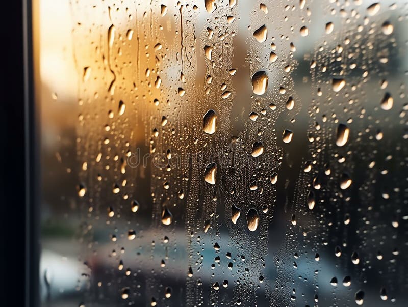 Rainy fall day stock illustration. Illustration of fall - 287342428