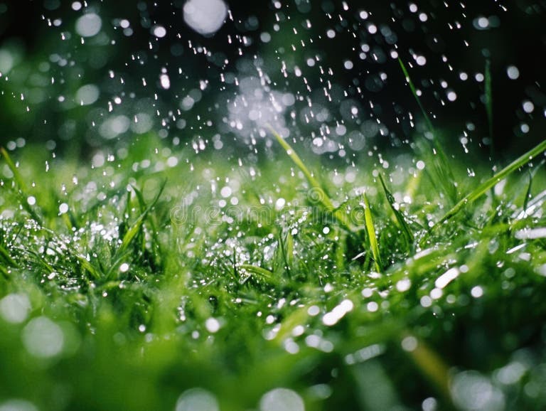 Rainy Field stock image. Image of overcast, droplets - 371997229