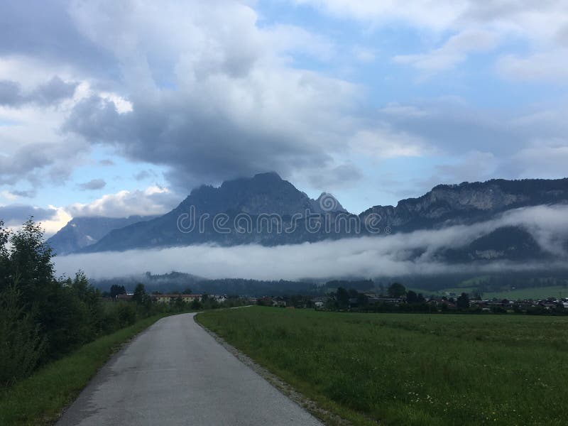 Rainy Hiking on a Trip through Austria S Mountains Stock Image - Image ...