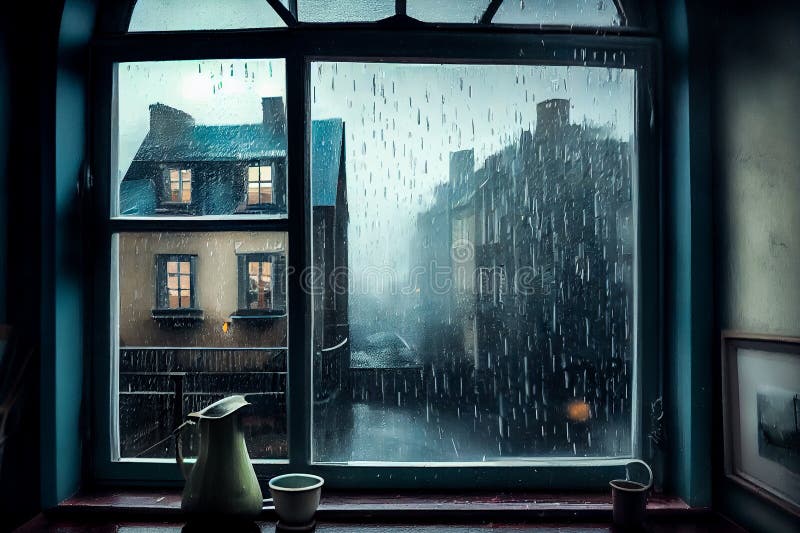 Rainy Outside Window Stock Illustrations – 432 Rainy Outside Window ...