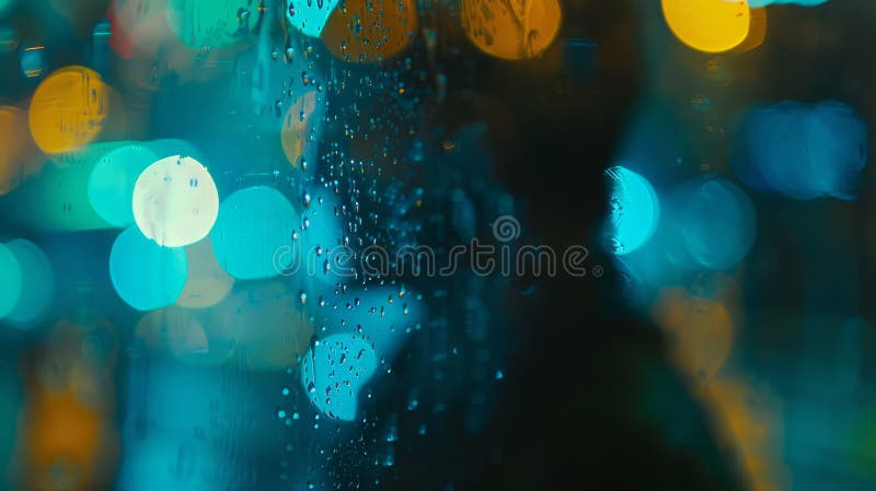 Rainy Night Bokeh Lights: Abstract Background of City Lights Reflecting ...