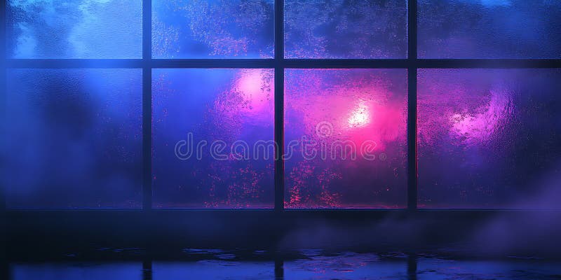 Rainy Night Window: Stunning Galaxy View Wallpaper Stock Illustration ...