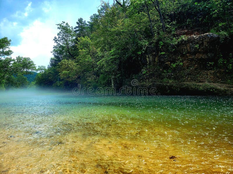 Rainy river day stock photo. Image of water, rainy, stream - 231528022