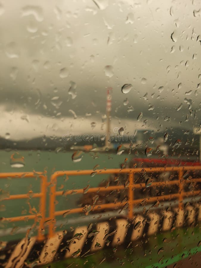 Rainy from in the sea stock image. Image of circle, yellow - 261742845