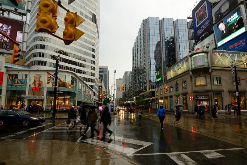 Toronto in the Rain editorial image. Image of cityscape - 252423750