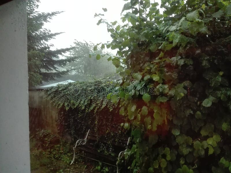 Rainy View Out of the Window Stock Image - Image of germany, water ...