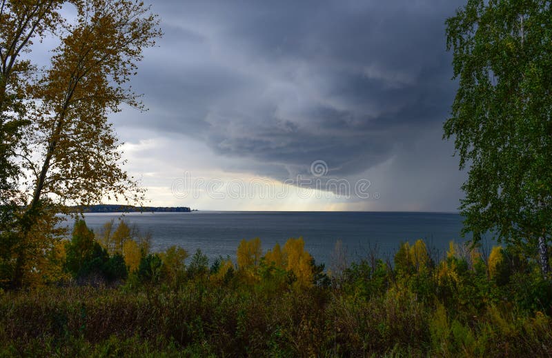Rainy Weather and Clouds in the Sky in September Stock Photo - Image of ...