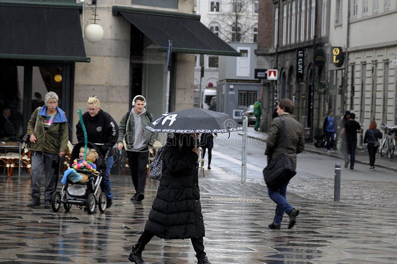 RAINY WEATHER in COPENHAGEN Editorial Photography - Image of news ...