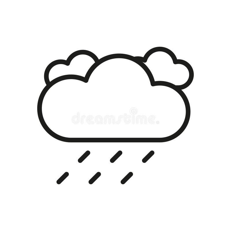 Rainy Weather Icon Vector Basic Design Simple and Modern Stock Vector ...