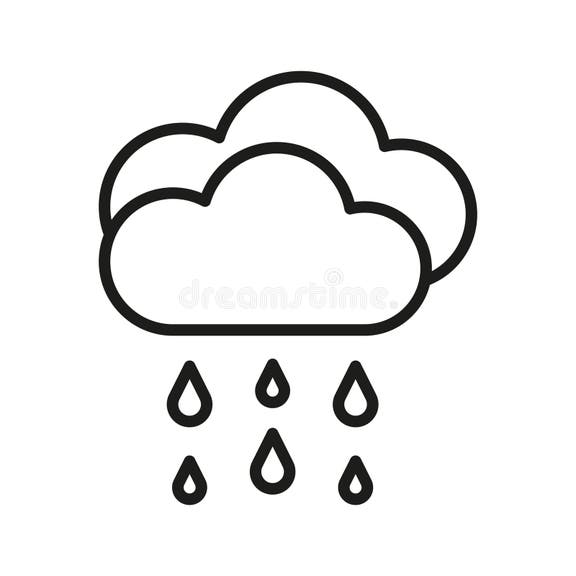Rainy Weather Icon Vector Basic Design Simple and Modern Stock Vector - Illustration of symbol ...