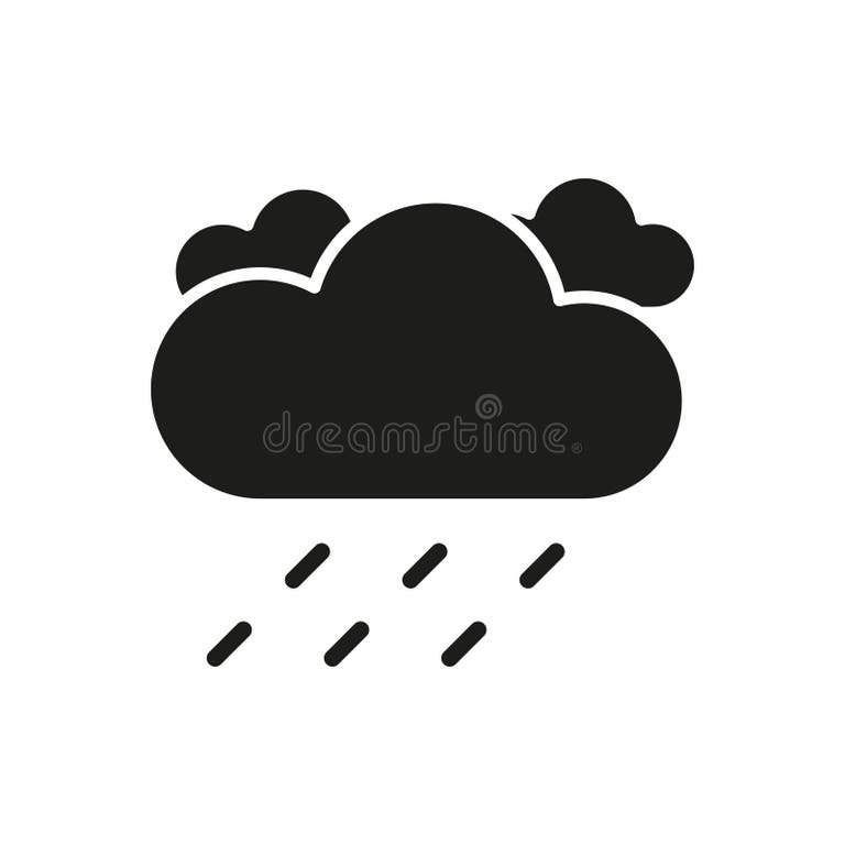 Rainy Weather Icon Vector Basic Design Simple and Modern Stock Vector - Illustration of ...