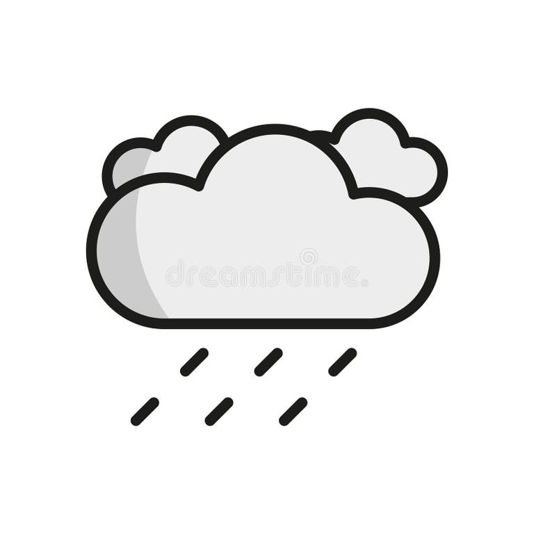 Rainy Weather Icon Vector Basic Design Simple and Modern Stock Vector - Illustration of umbrella ...