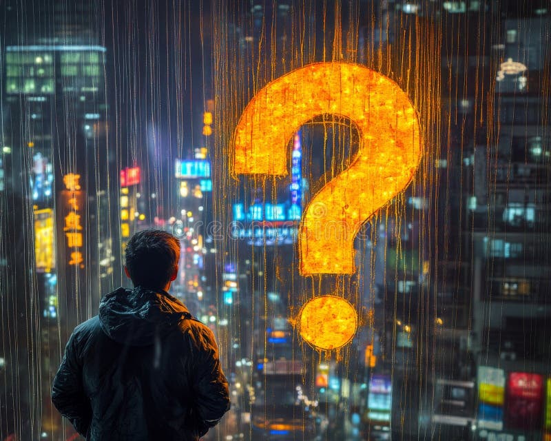 A Rainy Window, with a Mysterious Question Mark, Mirrors Life S ...