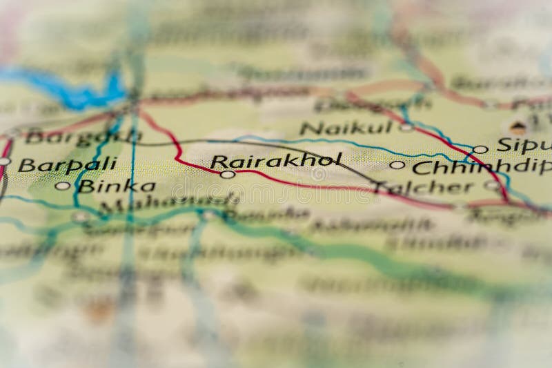 Rairakhol, India Highlighted on a World Map Stock Image - Image of ...