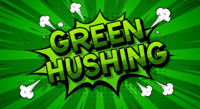 Raise Awareness about Green Hushing with Bold Comic-Style Designs Stock ...