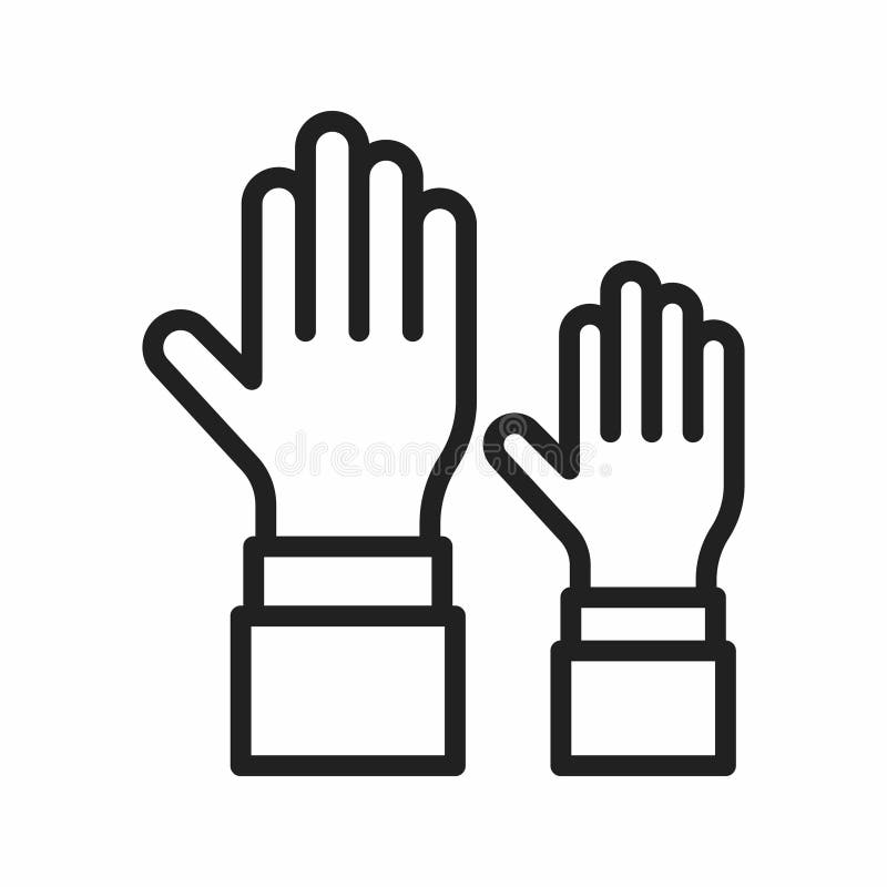 Raise Hand Icon Vector Image. Stock Illustration - Illustration of ...