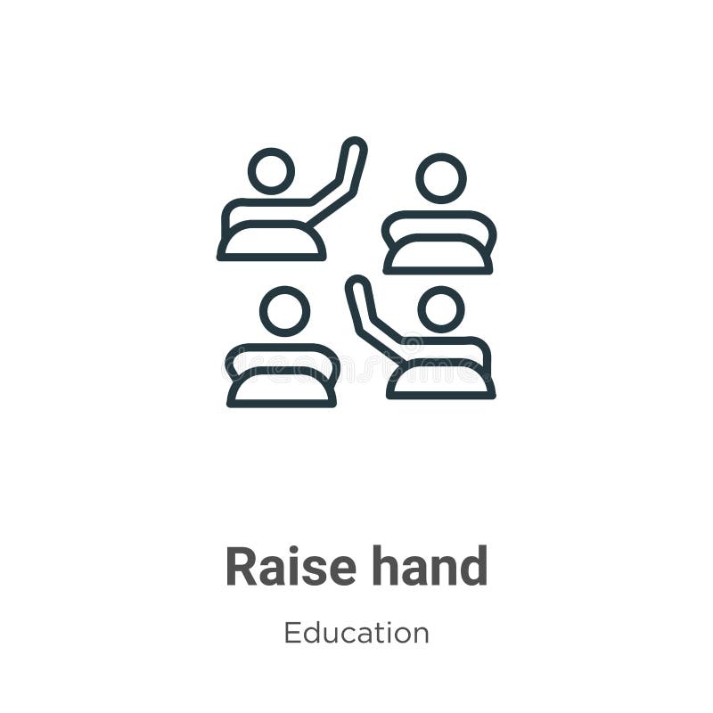 Raise Hand Icon in Filled, Thin Line, Outline and Stroke Style. Vector ...