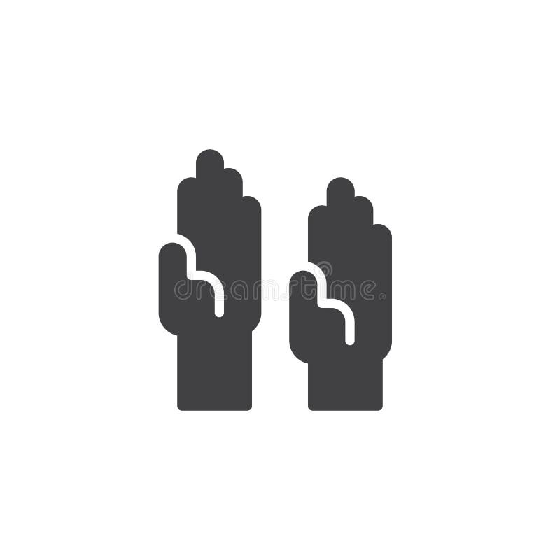 Raise hands vector icon stock vector. Illustration of pixel - 125086262
