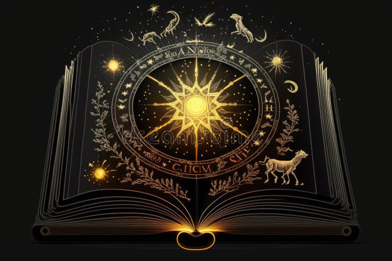 Astrology Book Vector Outline Icon Design Illustration. Astrology and ...