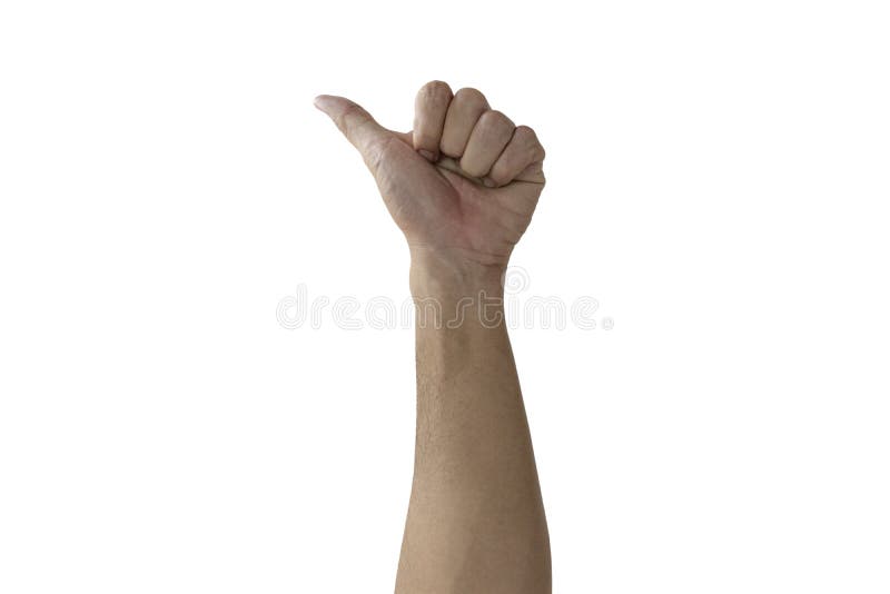 Raise Your Hand Thumbs Up Isolated on White Background Stock Photo ...