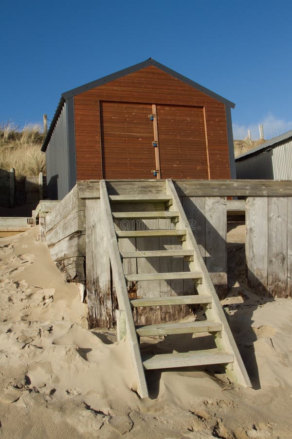 Raised beachhut. stock image. Image of vacation, holidays - 18181793