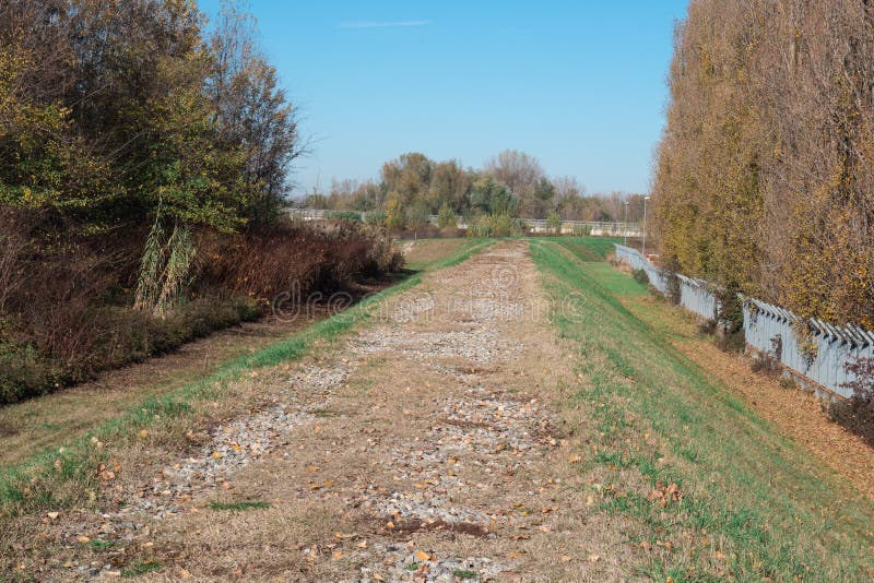 Raised Footpath Over Flooded Road Stock Photo - Image of environment ...