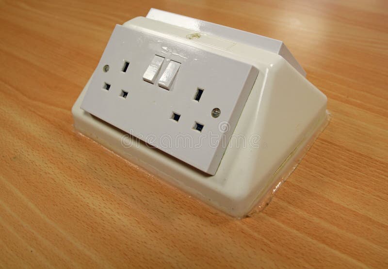 Raised Double Plug Socket stock image. Image of businesses - 32984877