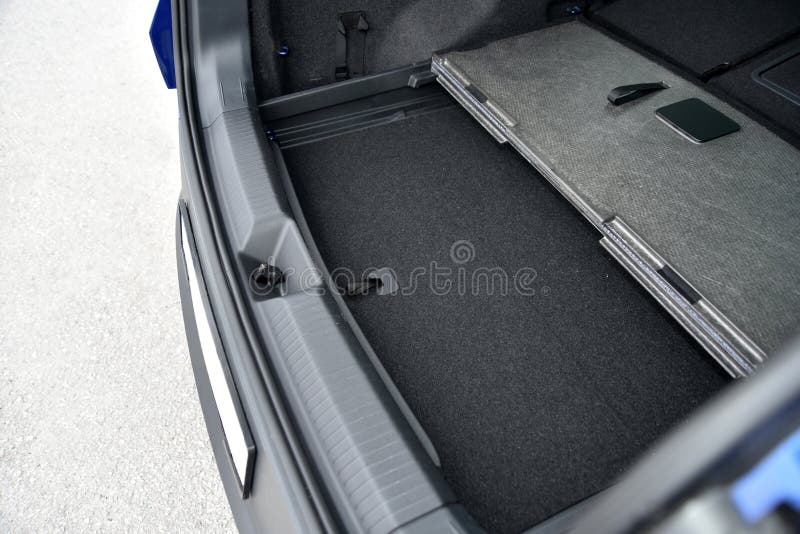 Raised the First Floor of the Trunk of the Car Stock Image - Image of ...