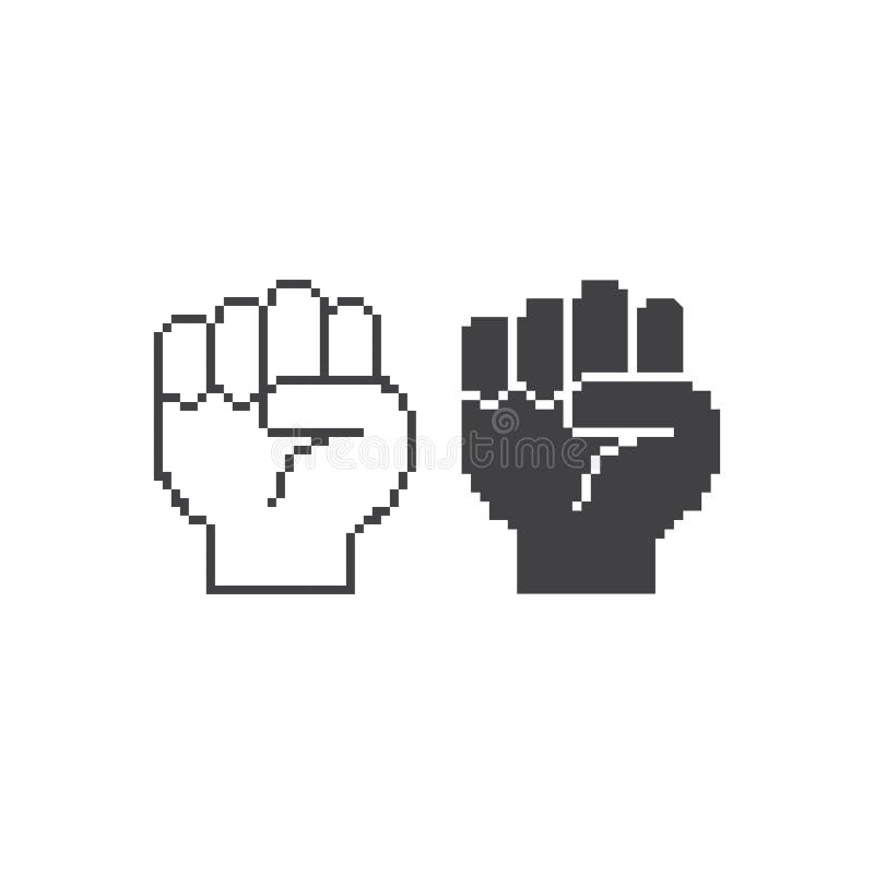 Fist Pixel Stock Illustrations – 523 Fist Pixel Stock Illustrations ...