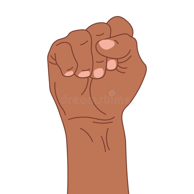 Raised Fist of Hand. Protest Concept. Illustration Vector Stock Vector ...