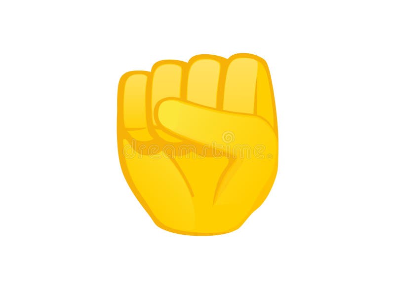Raised Fist Icon. Hand Gesture Vector Stock Vector - Illustration of ...