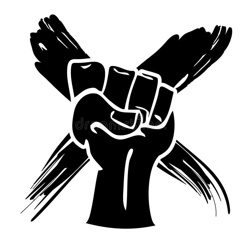 Protest Fist Vector stock vector. Illustration of sketched - 307056060